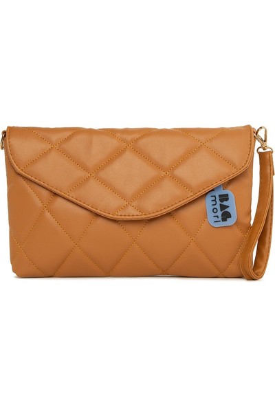 Bagmori Camel Kapitone Askılı Portföy Çanta