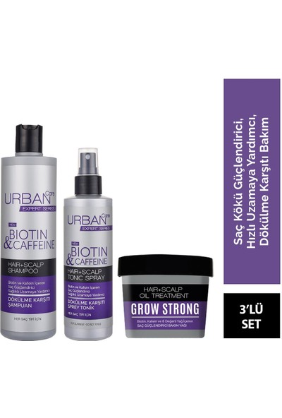 Urban Care Aç Güçlendirici Bakım Yağı 240 ml + Saç Bakım Şampuanı 350 ml 3'l+ Tonik 200 ml Ü Set