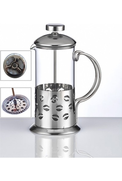 Mirvano French Press Bitki Çayı Bardağı - Filtre Kahve 350 Ml. Mirvano French Press Bitki Çayı Bardağı - Filtre Kahve 350 Ml.