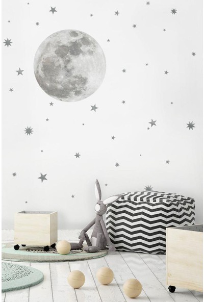 Duende Sticker Dolunay ve Yıldızlar Duvar Stickerı Duende Sticker Dolunay ve Yıldızlar Duvar Stickerı