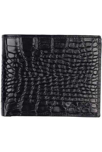 Akaderi Siyah Timsah Desenli - Büyük Boy Deri Erkek Cüzdanı 616_120 Akaderi Siyah Timsah Desenli - Büyük Boy Deri Erkek Cüzdanı 616_120