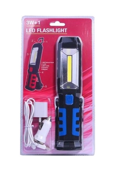 Tuğra Şarjlı Mıknatıslı Oto Lambası