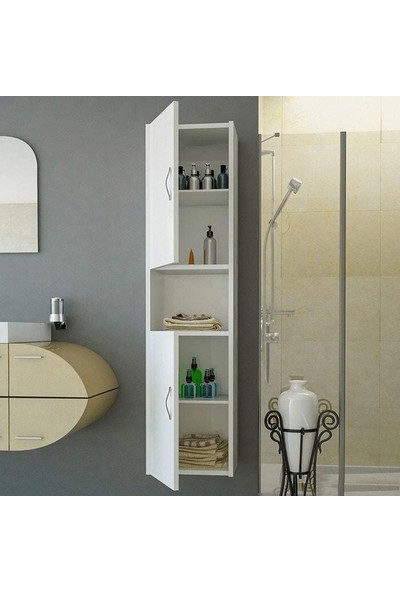 Modilayn Beyaz Asma Dolap Banyo Dolabı ARD120