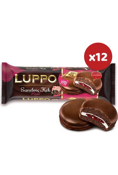 Luppo Sandviç Kek Vişneli 182 gr x 12 Adet