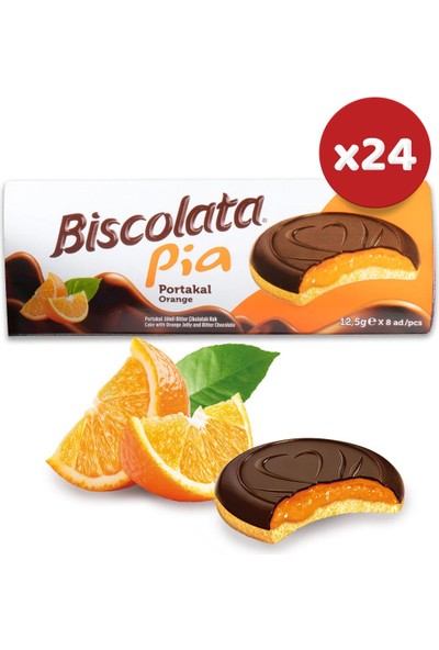 Biscolata Pia Portakal 100 gr x 24 Adet Biscolata Pia Portakal 100 gr x 24 Adet