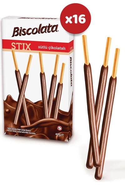 Biscolata Stix Sütlü 40 gr x 16 Adet
