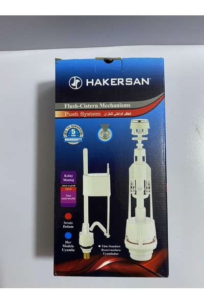 Hakersan Klozet Iç Rezervuar Takımı Basmalı Sistem Hakersan Klozet Iç Rezervuar Takımı Basmalı Sistem