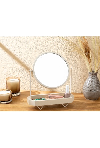 English Home Alexa Masa Aynası Krem English Home Alexa Masa Aynası Krem