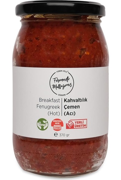 Fermente Mutfağım Kahvaltılık Acı Çemen Fermente Mutfağım Kahvaltılık Acı Çemen