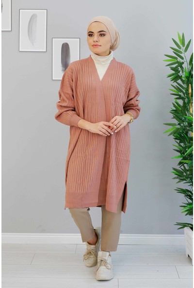 İmaj Butik İmaj Salaş Kalıp Triko Hırka/yeşil