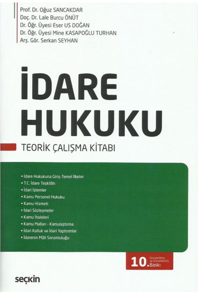 İdare Hukuku Teorik Çalışma Kitabı - Oğuz Sancakdar
