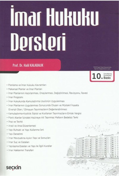 İmar Hukuku Dersleri - Halil Kalabalık