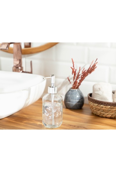 English Home Butterfly Banyo Sıvı Sabunluk 7X19 cm Silver English Home Butterfly Banyo Sıvı Sabunluk 7X19 cm Silver