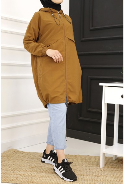 İmaj Butik İmaj Kapşon Detaylı Fermuarlı Kap/kahve İmaj Butik İmaj Kapşon Detaylı Fermuarlı Kap/kahve