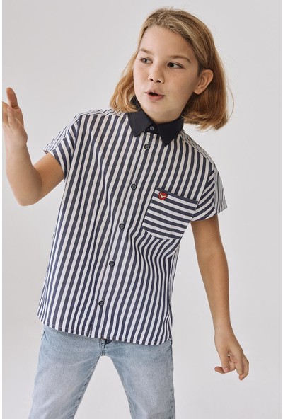 B&G Store Erkek Çocuk Çizgili Gömlek