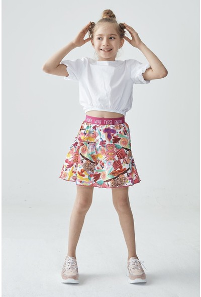 B&G Store Kız Çocuk Desenli Etek