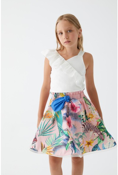 B&G Store Kız Çocuk Desenli Etek