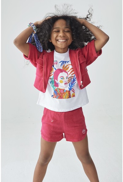 B&G Store Kız Çocuk Fuşya Şort