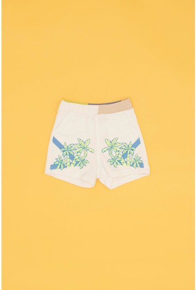 B&G Store Erkek Bebek Beyaz Şort