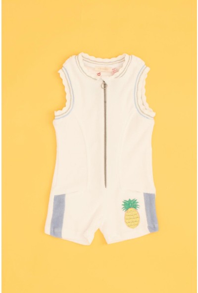 B&G Store Kız Bebek Beyaz Tulum