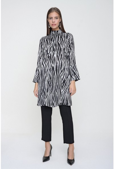 Aker 15306111 Zebra Desen Hakim Yaka Tunik Aker 15306111 Zebra Desen Hakim Yaka Tunik
