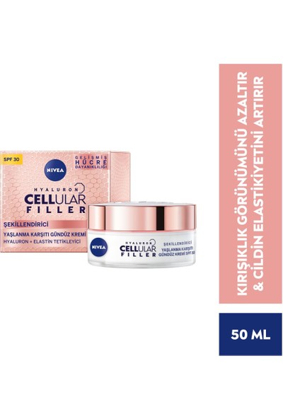 Nivea Hyaluron Cellular Fıller + Şekillendirici Yaşlanma Karşıtı Gündüz Kremi 50 ml