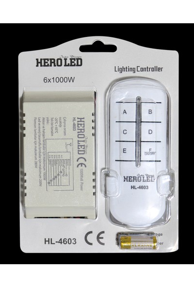 Heroled Uzaktan Elektrik Kontrol ve Avize Kumandası 6'lı Sistem Heroled Uzaktan Elektrik Kontrol ve Avize Kumandası 6'lı Sistem