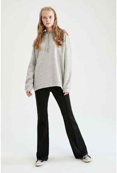 DeFacto Yüksek Bel Dokuma Geniş Paça Palazzo Pantolon W1140AZ21WN