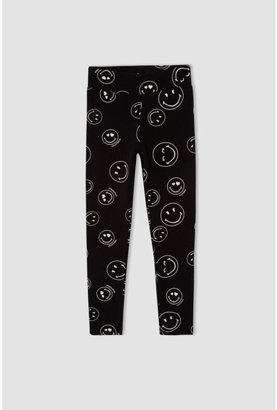 DeFacto Kız Çocuk SmileyWorld Lisanslı Regular Fit Uzun Tayt V9266A621WN