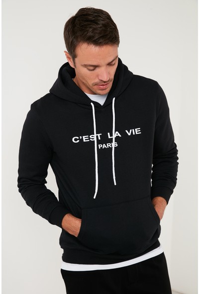 Buratti Baskılı Kapüşonlu Kanguru Cepli Sweat Erkek Sweat 568R705