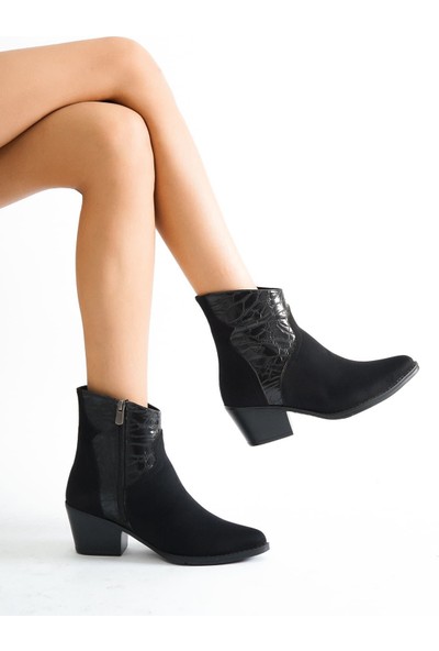 Trendella Siyah Süet Kadın Bot