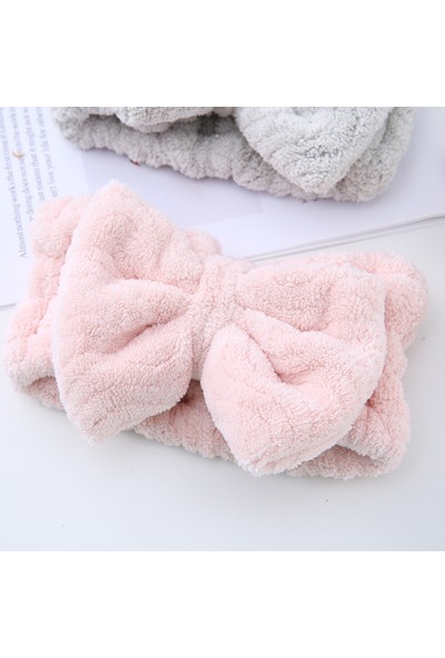 Yoyoso Fiyonklu Çizgili Saç Toplama Bandı Tacı Pembe CE0100078