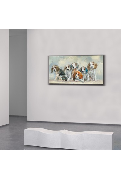 Olga Çerçeve Köpekler Yağlı Boya Tablo Olga Çerçeve Köpekler Yağlı Boya Tablo