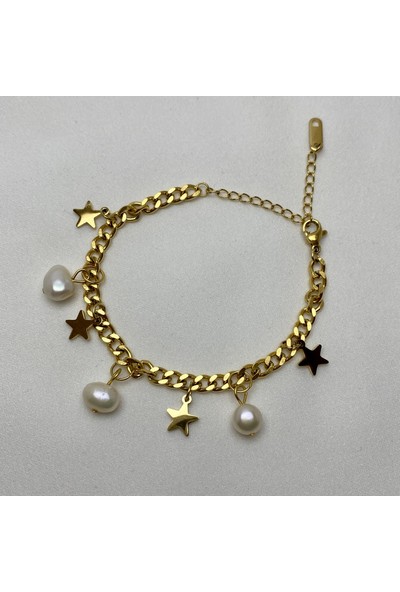 Lis Store Jewerly Yıldız ve Inci Motifli Bileklik