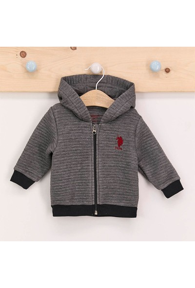 U.S. Polo Assn. U.s. Polo Assn Kapşonlu Bebek Hırkası USB652 U.S. Polo Assn. U.s. Polo Assn Kapşonlu Bebek Hırkası USB652