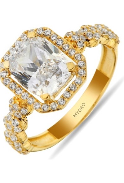 Myoro Gold 14 Ayar Altın Baget Yüzük