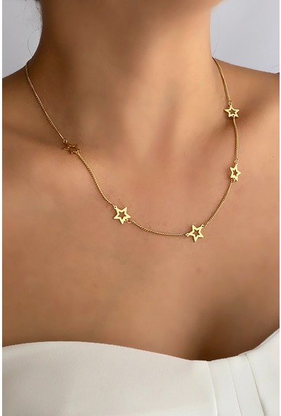 ÇLK Accessories Çelik Yıldız Çelik Kolye TRKOLYE5731 B35003
