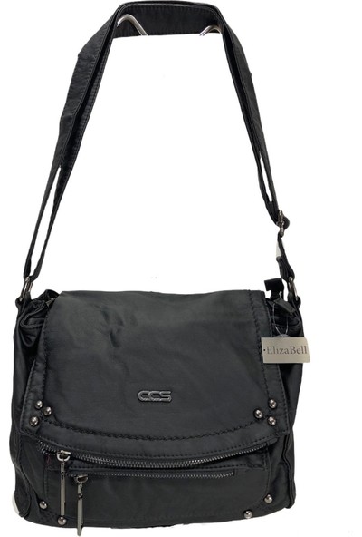 ElizaBell Siyah Kadın Postacı Çanta 22X25CM ElizaBell Siyah Kadın Postacı Çanta 22X25CM