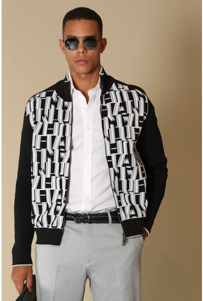 Lufian Siron Erkek Hırka Siyah Lufian Siron Erkek Hırka Siyah