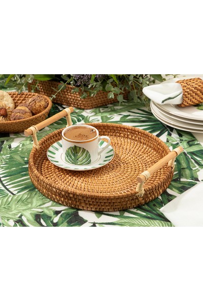 Grace Arzu Sabancı Nude Rattan Yuvarlak Tepsi 24 cm Açık Kahve Grace Arzu Sabancı Nude Rattan Yuvarlak Tepsi 24 cm Açık Kahve