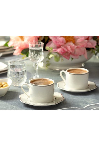 Grace Arzu Sabancı Grace New Bone 2 Kişilik Kahve Fincan Takımı 80 ml Beyaz - Gri Grace Arzu Sabancı Grace New Bone 2 Kişilik Kahve Fincan Takımı 80 ml Beyaz - Gri