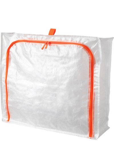 Ikea Parkla Kutu Beyaz-Turuncu 55X49X19 cm