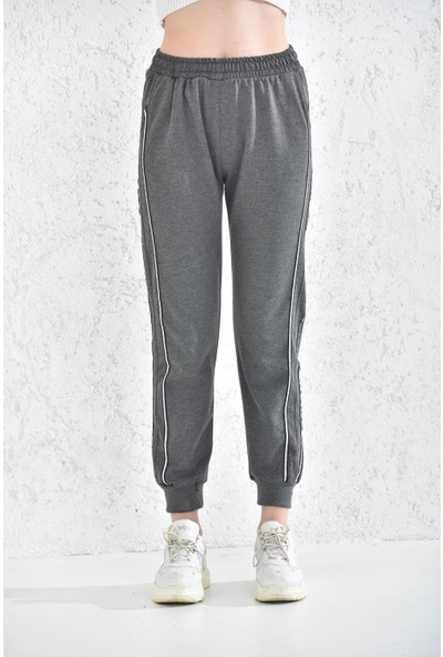 Big Free Kadın Sim Şeritli Ribanalı Eşofman Altı TB21KB099019