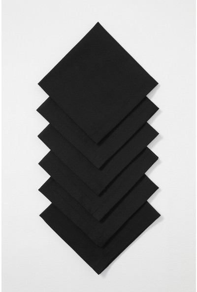 Favora Favora 6lı Peçete Seti 40x40 - Siyah