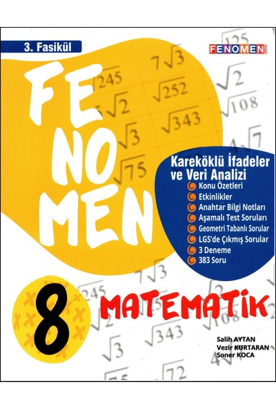 Gama Yayınları Fenomen 8. Sınıf Lgs Matematik 3. Fasikül Konu Özetli Soru Bankası