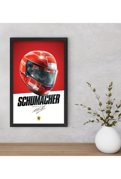 Bk Gift F1 Schumacher Tasarımlı Dekoratif Ahşap Siyah Çerçeveli Tablo-1 Bk Gift F1 Schumacher Tasarımlı Dekoratif Ahşap Siyah Çerçeveli Tablo-1