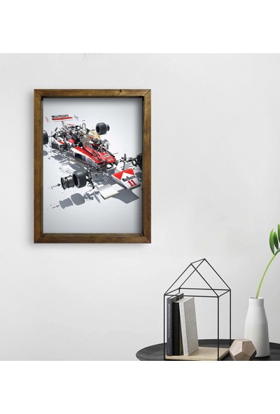 Bk Gift Formula 1 Tasarımlı Doğal Masif Ahşap Çerçeveli Tablo 45X65CM-8 Bk Gift Formula 1 Tasarımlı Doğal Masif Ahşap Çerçeveli Tablo 45X65CM-8