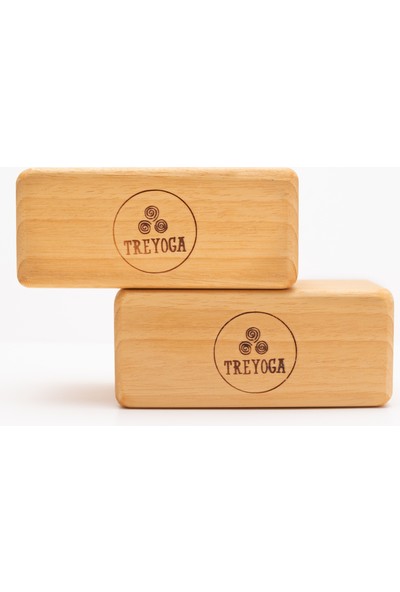 2'li Minik Ahşap Yoga Blok - Treyoga