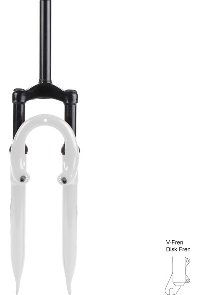 Taıwan Amortisörlü Maşa - 27.5, Vb-Db, 28.6, Çelik, Beyaz