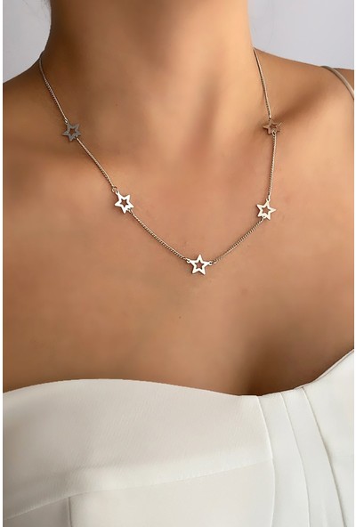 ÇLK Accessories Çelik Yıldız Çelik Kolye TRKOLYE5731 B35003